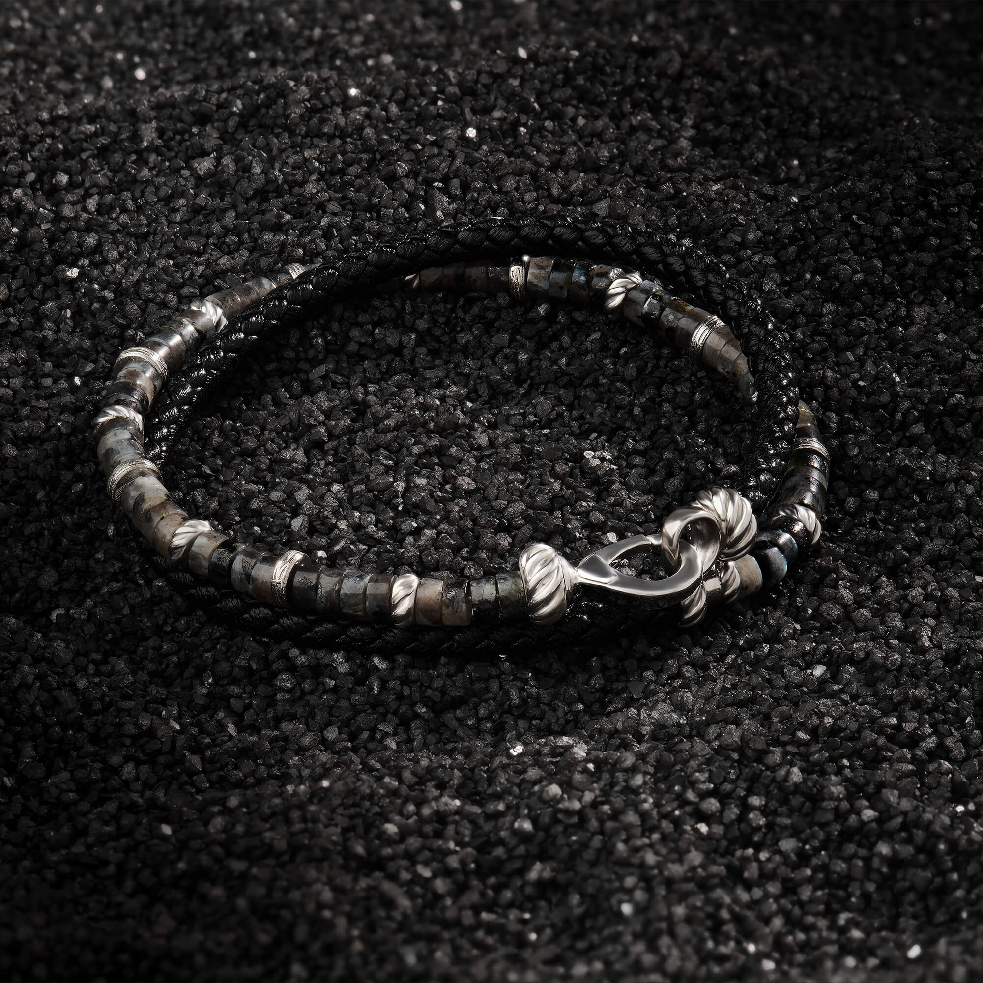 Jasper Heishi Beads and Leather Wrap Bracelet - Atolyestone