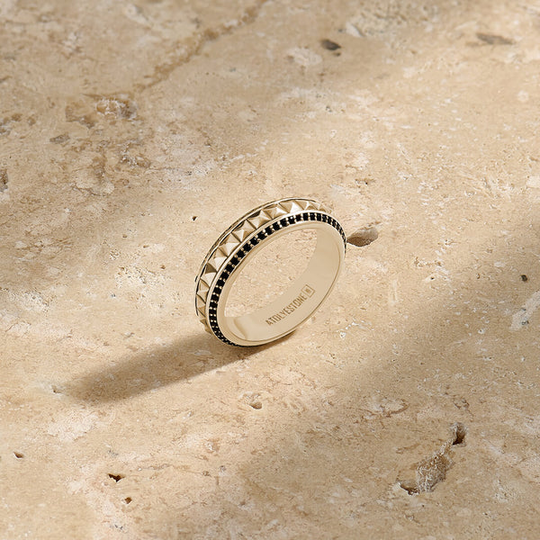 Men's Pyramid Ring Gold - Atolyestone