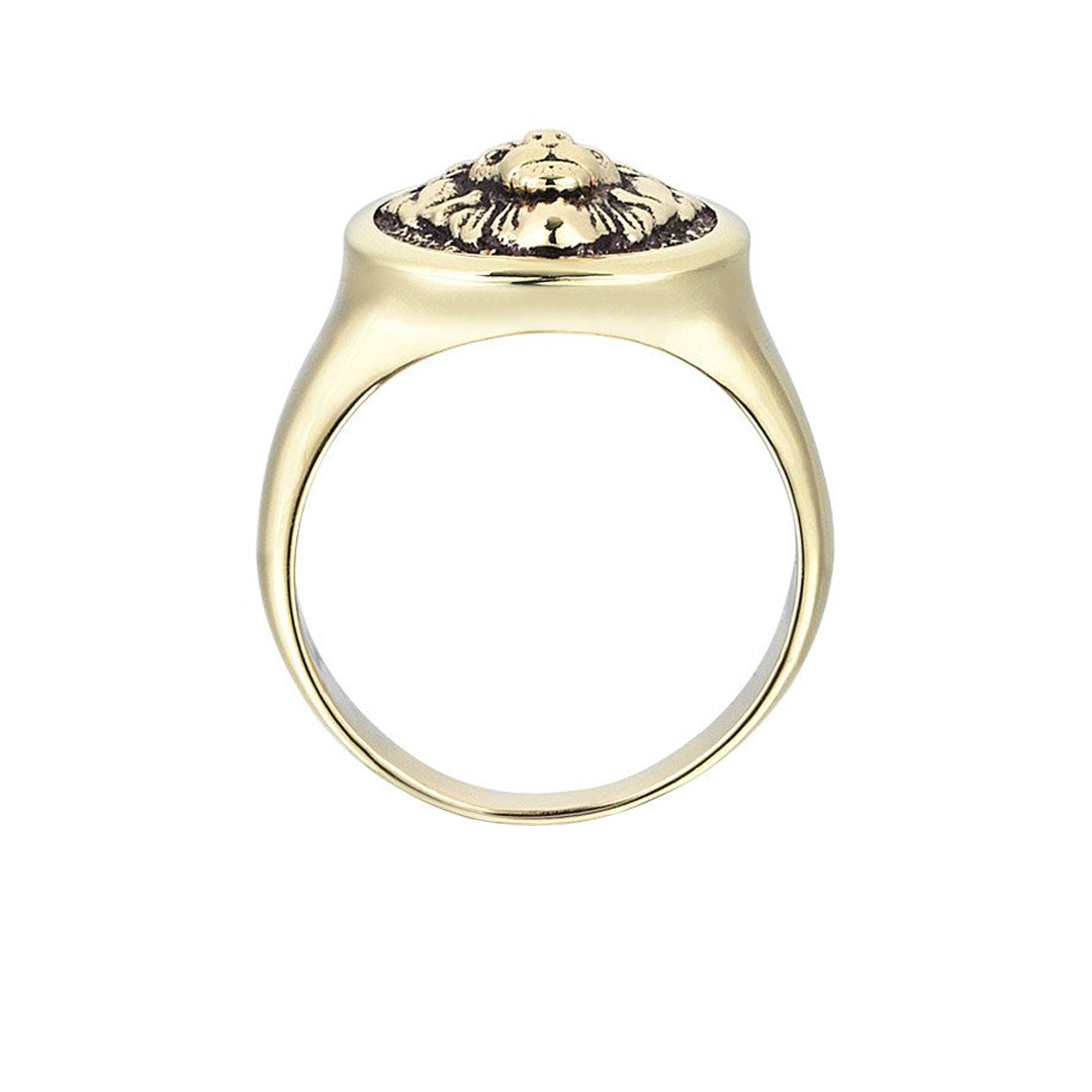 Men's Leo Ring in Solid Yellow, White or Rose Gold - Atolyestone
