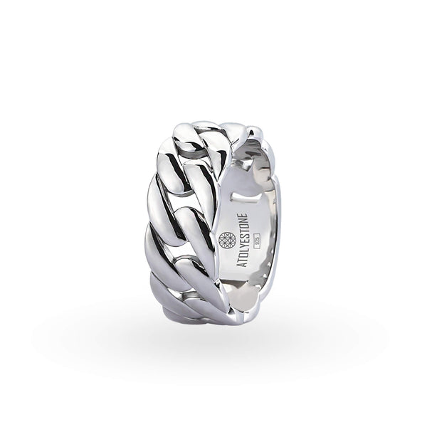 Men's Chain Ring in 925 Sterling Silver - Atolyestone