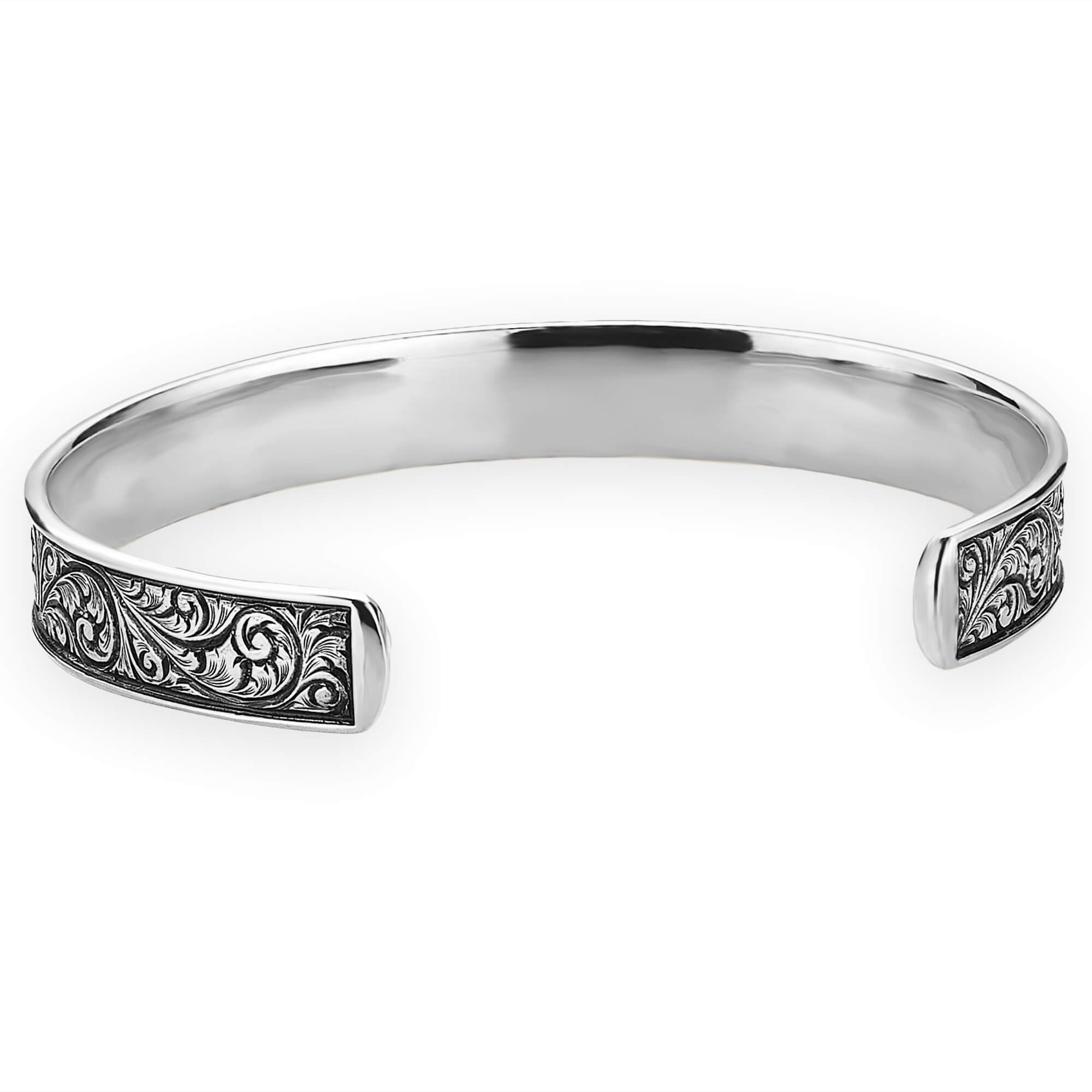 Men's Classic Cuff Bracelet in 925 Sterling Silver - Atolyestone