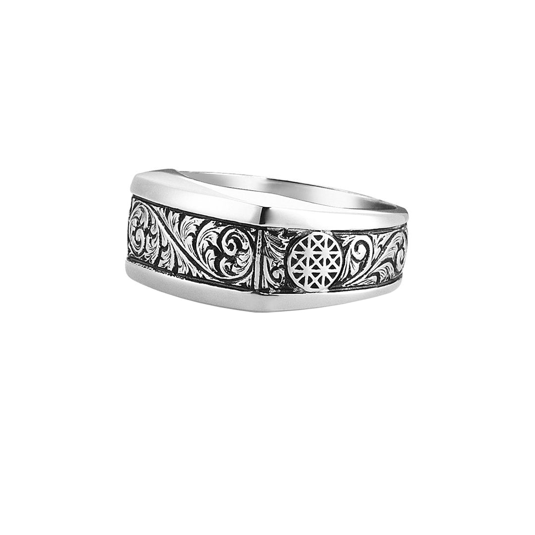 Men's Classic Edge Ring in 925 Sterling Silver - Atolyestone