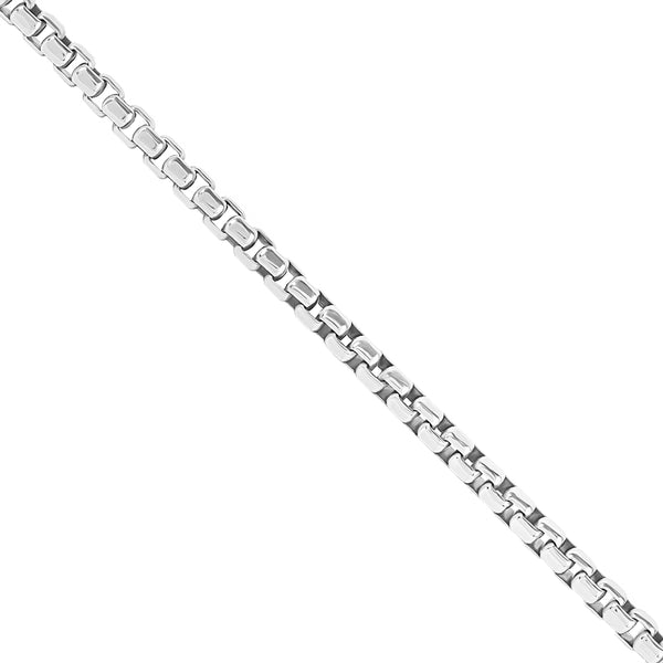 Men's Silver Box Chain Necklace - Atolyestone